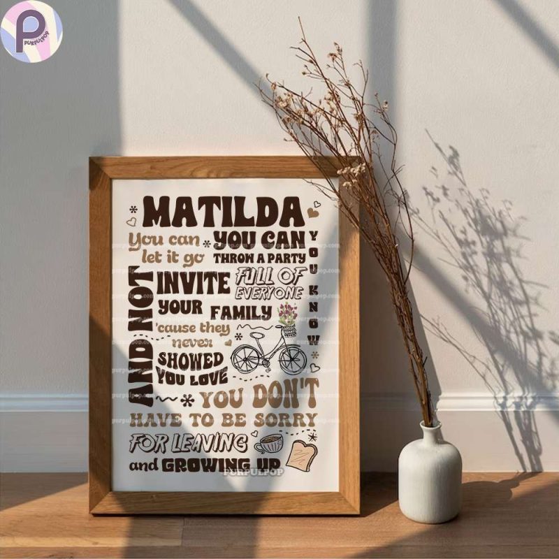 Matilda Lyrics Harry Styles Poster - Purpul Pop