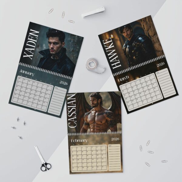 Fae Warrior Book Boyfriend Romantasy 2026 Calendar - Purpul Pop