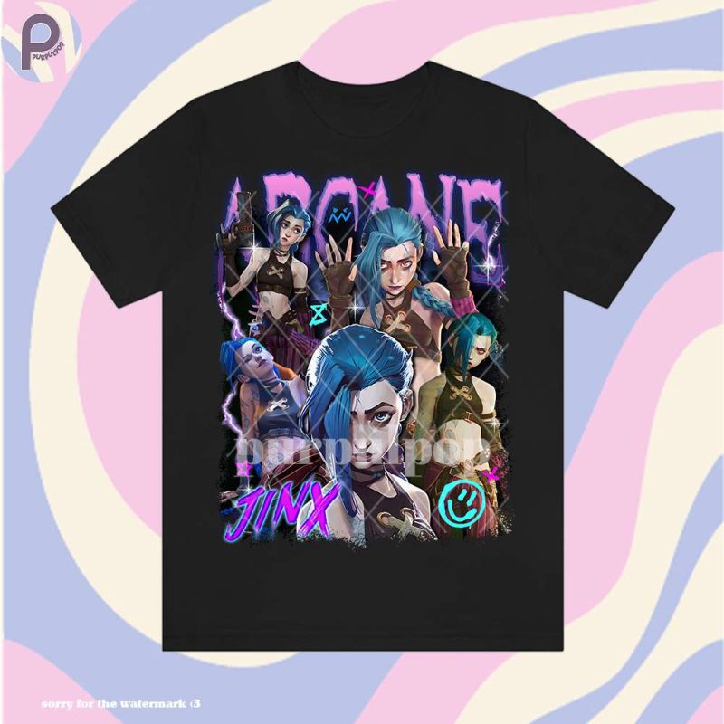 Jinx Arcane League of Legends Shirt - Purpul Pop