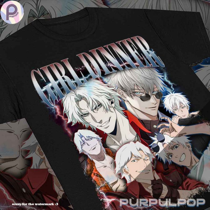 Gojo Satoru Dante Devil May Cry Girl Dinner Shirt - Purpul Pop